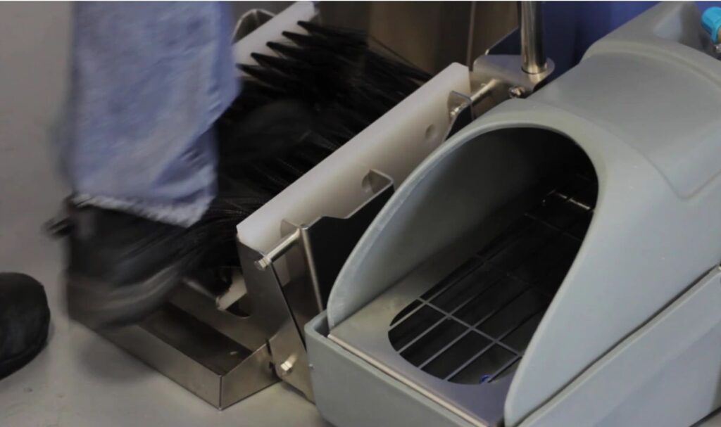 Footwear Sanitizing Unit with Boot Scrubber - FoodSafetyWarehouse.com